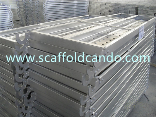High performance scaffold galvanized catwalk steel plank with 43mm 50mm hooks 900mm,1200mm,1500mm,1800mm,1829mmL