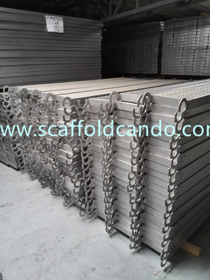 Pre-galvanized scaffolding catwalk steel plank steel board with 43mm 50mm hooks 1800mm 1829mm for Frame Ringlock system