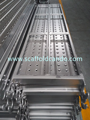 Pre-galvanized Q235 scaffold catwalk hook planks for Cuplock Ringlock Frame working platform 1500mm 1800mm 1829mm 2100mm