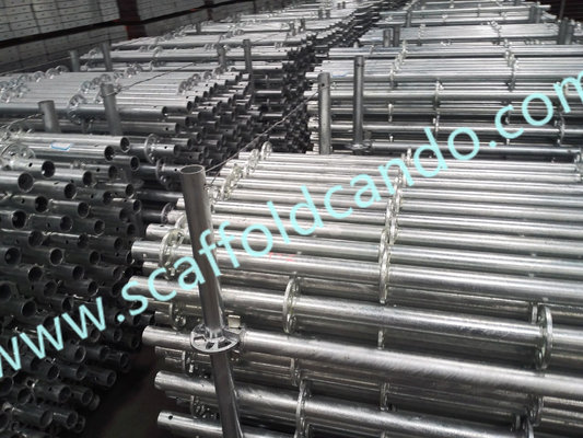 Good quality scaffolding Ringlock standard vertical 48mmOD 500mm 1500mm 2000mm 3000mmL Hot dip galvanized Q235 Q345