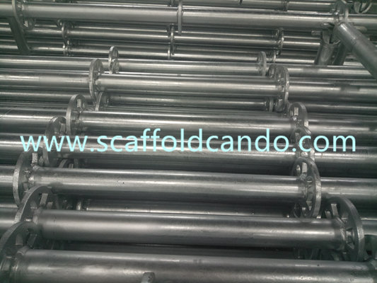 Ringlock scaffolding system standards verticals for construction, hot dip galvanized BS1139 500,1000,1500,2000,3000mmL