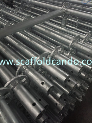 Ringlock scaffolding system standards verticals for construction, hot dip galvanized BS1139 500,1000,1500,2000,3000mmL