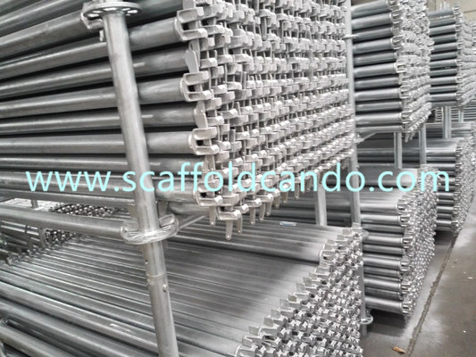Scaffold ringlock ledger hot dip galvanized Q235 steel ledger horizontal 900mm 1200mm 1500mm 1800mmL for  ringlock