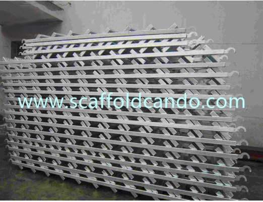 Galvanized 850mm*2370mm 8 steps ladder stair case for Ringlock scaffolding system 2000*1500mm steel plank step
