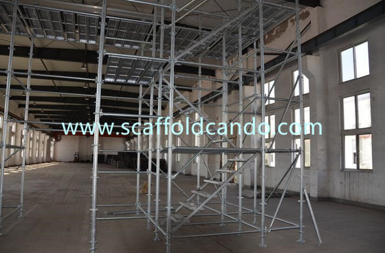 Ringlock system Q235 scaffolding 550*2691mm stair case 9 steps with 50mm hooks for ladder passagaway with high loading