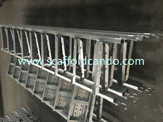 Galvanized 850*2370mm, 550*2691mm Q235 scaffolding stair case for Ringlock scaffolding system 8 steps 9 steps ladder