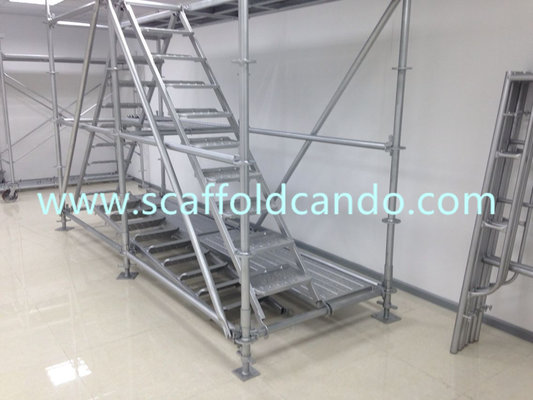 Good quality Q235 galvanized 450*2000*1500*2370MM 8 steps scaffolding stair case for Ringlock scaffolding system