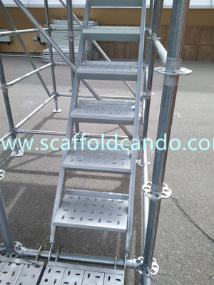 Good quality Q235 galvanized 450*2000*1500*2370MM 8 steps scaffolding stair case for Ringlock scaffolding system