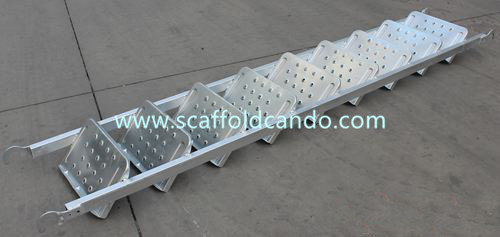 Scaffolding ladder 9 steps Ringlock scaffold stair case 450*2370mm with 50mm hooks for Ringlock scaffold system