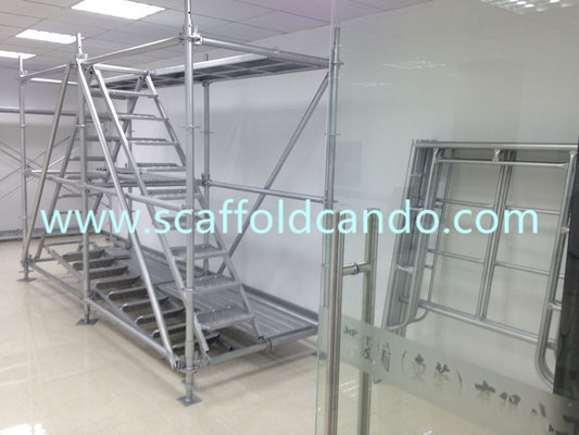Scaffolding ladder 9 steps Ringlock scaffold stair case 450*2370mm with 50mm hooks for Ringlock scaffold system