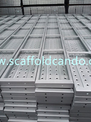 High loading capacity galvanized scaffolding steel plank steel board 240mmW, 1000mm-4000mm L BS1139 as working platform