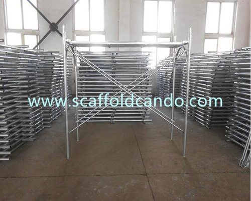 BS1139 galvanized scaffolding ladder frame H frame door frame main frame 1219*1930mm,1219*1700m for constructions