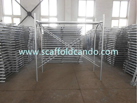 21.3*2198mm pre-galvanized scaffolding frame system cross brace can match 1219*1700mm main frame ladder frame