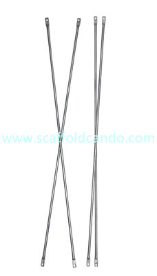 21.3*2198mm pre-galvanized scaffolding frame system cross brace can match 1219*1700mm main frame ladder frame