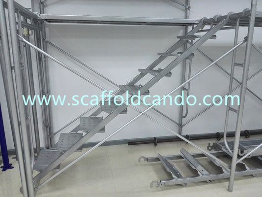 Q235 galvanized scaffolding frame system stair case 420*2515 8 steps ladder can match 1219*1700mm frame