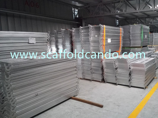 500*1829mm, 480*1829mmL scaffolding galvanized plank with 43mm hooks catwalk working platform building material