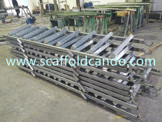 Good performance 1829*1725*2515mm 43.5mm hooks scaffolding steel 8 steps ladder, scaffolding galvanized stair case