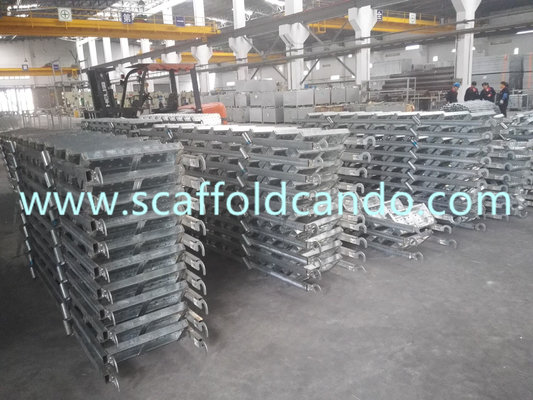 Good performance 1829*1725*2515mm 43.5mm hooks scaffolding steel 8 steps ladder, scaffolding galvanized stair case