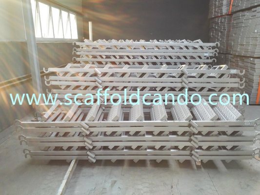 Factory specialized in Q235 scaffolding galvanized stair case 550*2370mm, 8 steps steel ladder as passageway