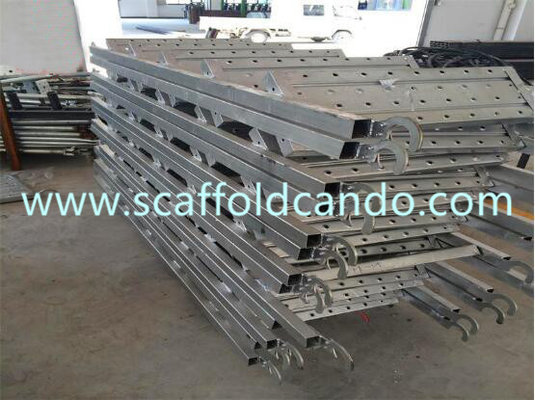 High performance scaffolding galvanized steel ladder 850mm,550mm width 8 steps 9 steps stair case for Ringlock scaffold