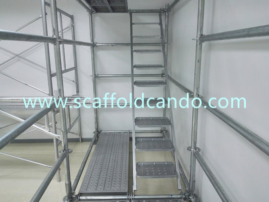 Professional scaffolding factory supply stair case 450*2397mm 7 steps scaffolding galvanized steel ladder with low price