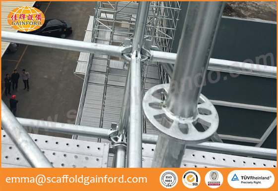Q235 hot dipped galvanized ring lock scaffolding system vertical level diagonal brace spigot base for project