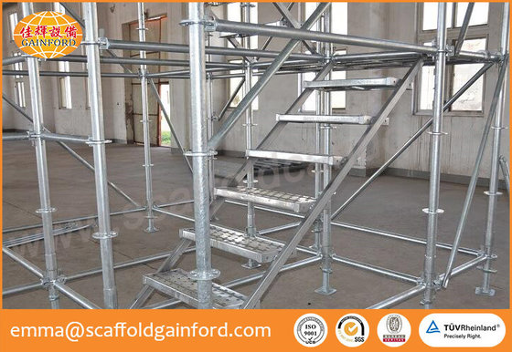 Q235 hot dipped galvanized ring lock scaffolding system vertical level diagonal brace spigot base for project