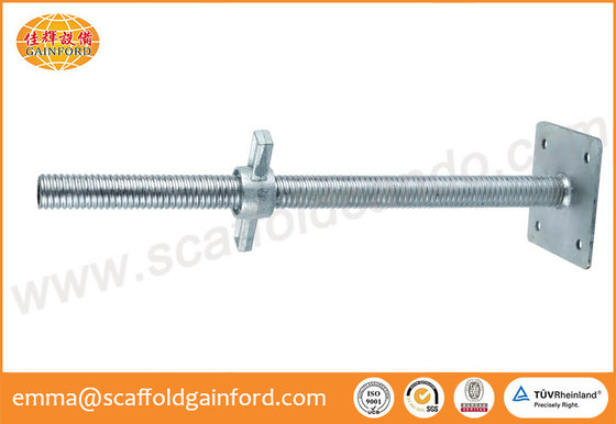 Adjustable galvanized painted scaffold base jack screw jack 600mm 780mmL for ring lock system