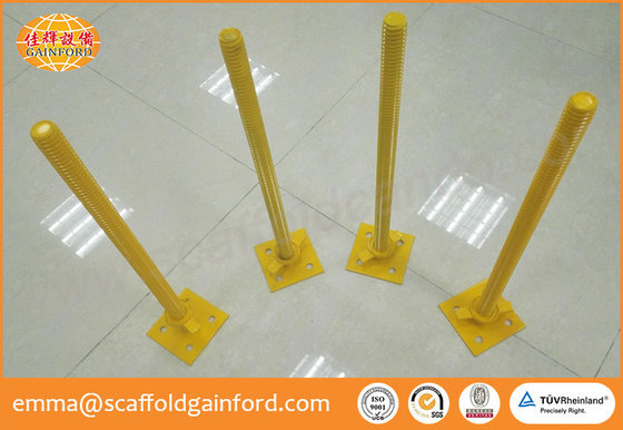 Adjustable galvanized painted scaffold base jack screw jack 600mm 780mmL for ring lock system