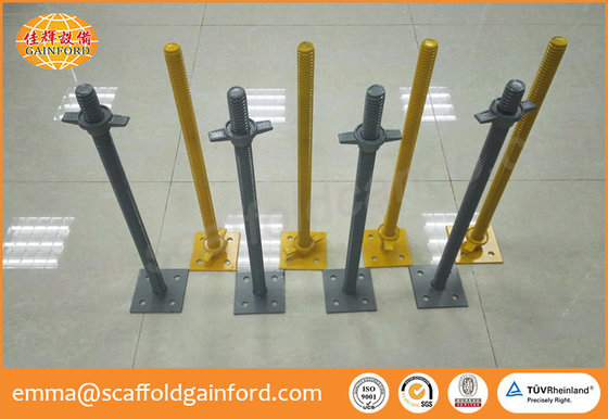 Painted 780mm  Q235 adjustable steel base jack hollow screw jack for Thailand ring lock scaffold projects