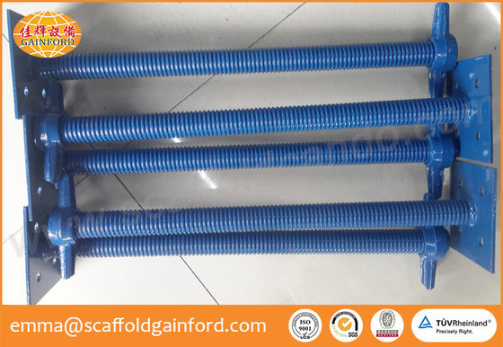 Painted 780mm  Q235 adjustable steel base jack hollow screw jack for Thailand ring lock scaffold projects