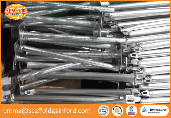 Scaffolding adjustable screw base jack Q235 hollow base jack with 600mm, 780mm length for ring lock