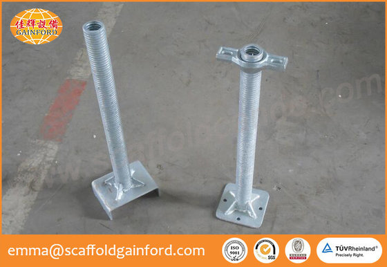 Q235 adjustable base jack U head jack 600mm for frame scaffolding system, ring lock scaffolding system