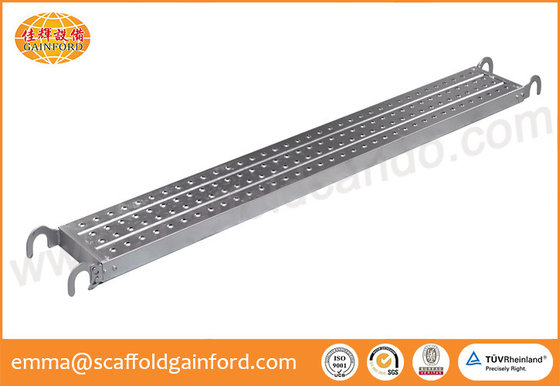 Q235 pre galvanized steel catwalk scaffold steel plank hooks for 1219*1700MM frame scaffolding system