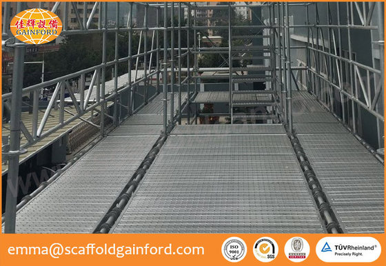 Q235 pre galvanized steel catwalk scaffold steel plank hooks for 1219*1700MM frame scaffolding system