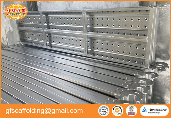 Q235 pre galvanized steel catwalk scaffold steel plank hooks for 1219*1700MM frame scaffolding system