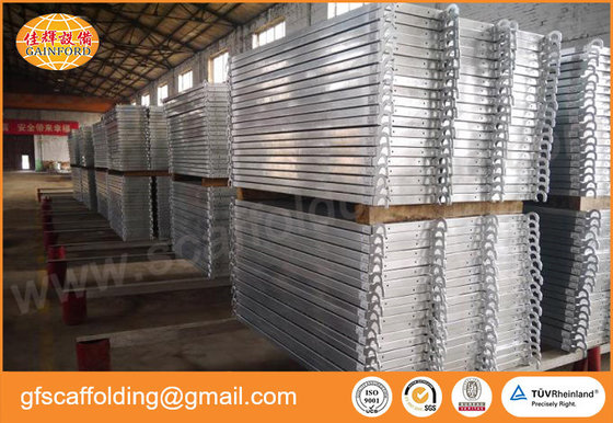 Q235 pre galvanized steel catwalk scaffold steel plank hooks for 1219*1700MM frame scaffolding system