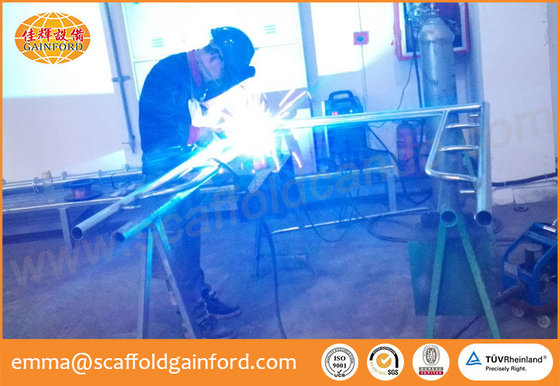 Hot dip galvanized BS1139 H frame ladder frame for frame scaffolding system for viaduct project in Singapore