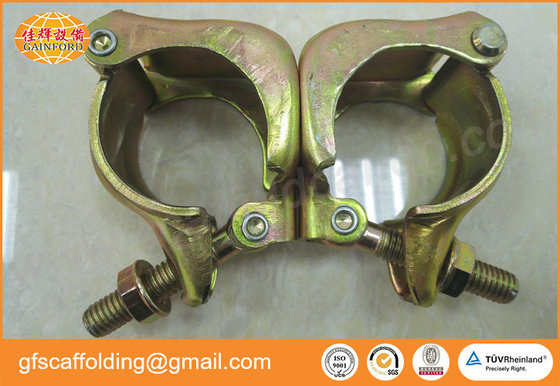 Korean 0.60kg galvanized scaffolding 48.6mm swivel coupler rolling clamp for Indonesia project