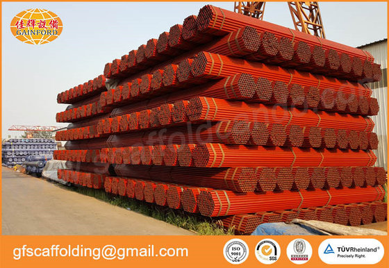 Painted Q235 scaffolding steel tubes 6 meters with 48.3mm O.D. for Indonesia market