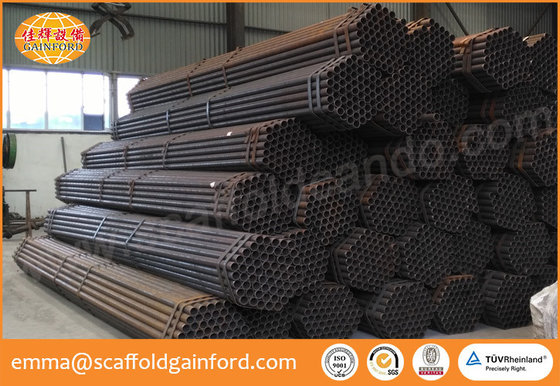 Scaffolding MS pipe, Q235 Q345 black tube EN10219 6M 4M for scaffolding projects