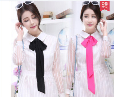 2017 Elegant Handbag Handle Ribbon Luxury Ladies Imitated Silk Scarf satin 4.8*198cm