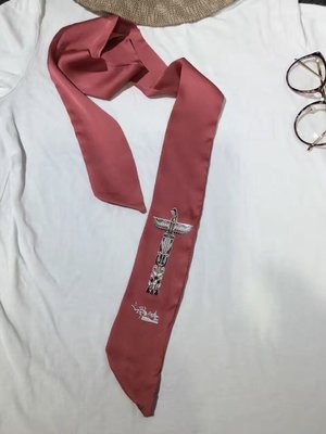 2017 little neck Imitated Silk satin fabric fashion office ladies uniform tie print ribbon scarf 6*120cm 10g