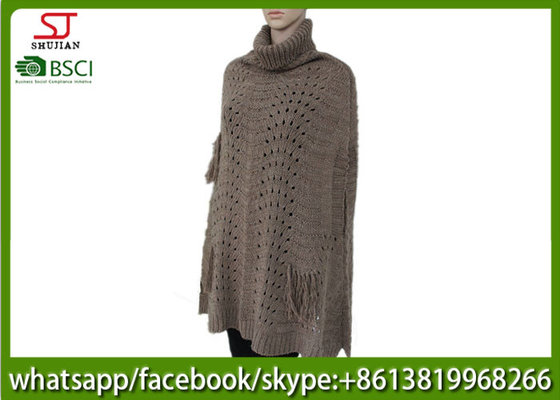 410g 110*110cm 100%Acrylic Knitting Mixed Yarn waistcoat poncho factory  keep warm fashion match clothes