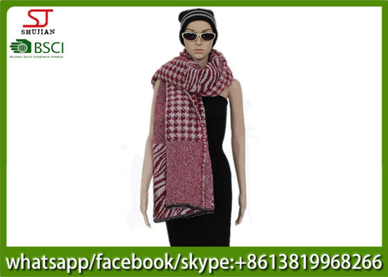 420g 200*78cm 100%Acrylic Woven Houndstooth Jacquard Poncho factory  keep warm fashion swallow grid scarf