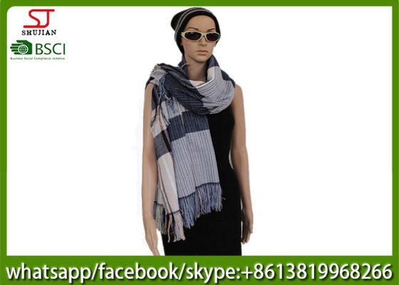 250g 180*83cm 100%Acrylic woven layers tassel  scarf  factory  keep warm fashion stripe hot sale new style poncho