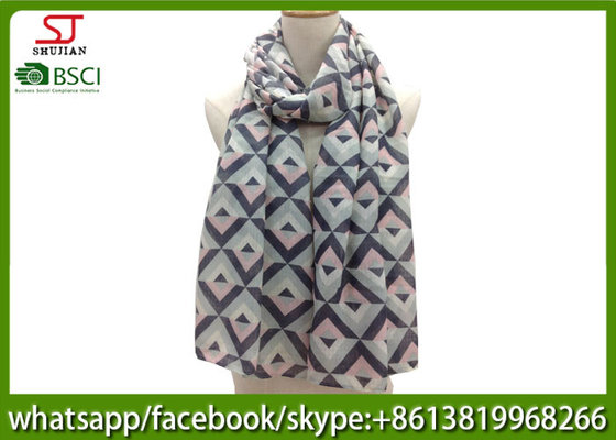 China trader oversized herringbone long print scarf muffler 90*180cm 100% Polyester pashmina keep in uniforms