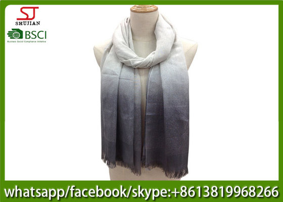 Chinese factory frayed ombre lightweight scarf 100% Viscose 70*180cm spring summer autumn sun protection