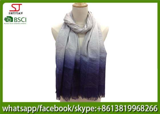 Chinese factory frayed ombre lightweight scarf 100% Viscose 70*180cm spring summer autumn sun protection