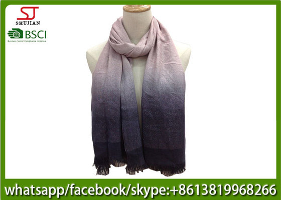 Chinese factory frayed ombre lightweight scarf 100% Viscose 70*180cm spring summer autumn sun protection